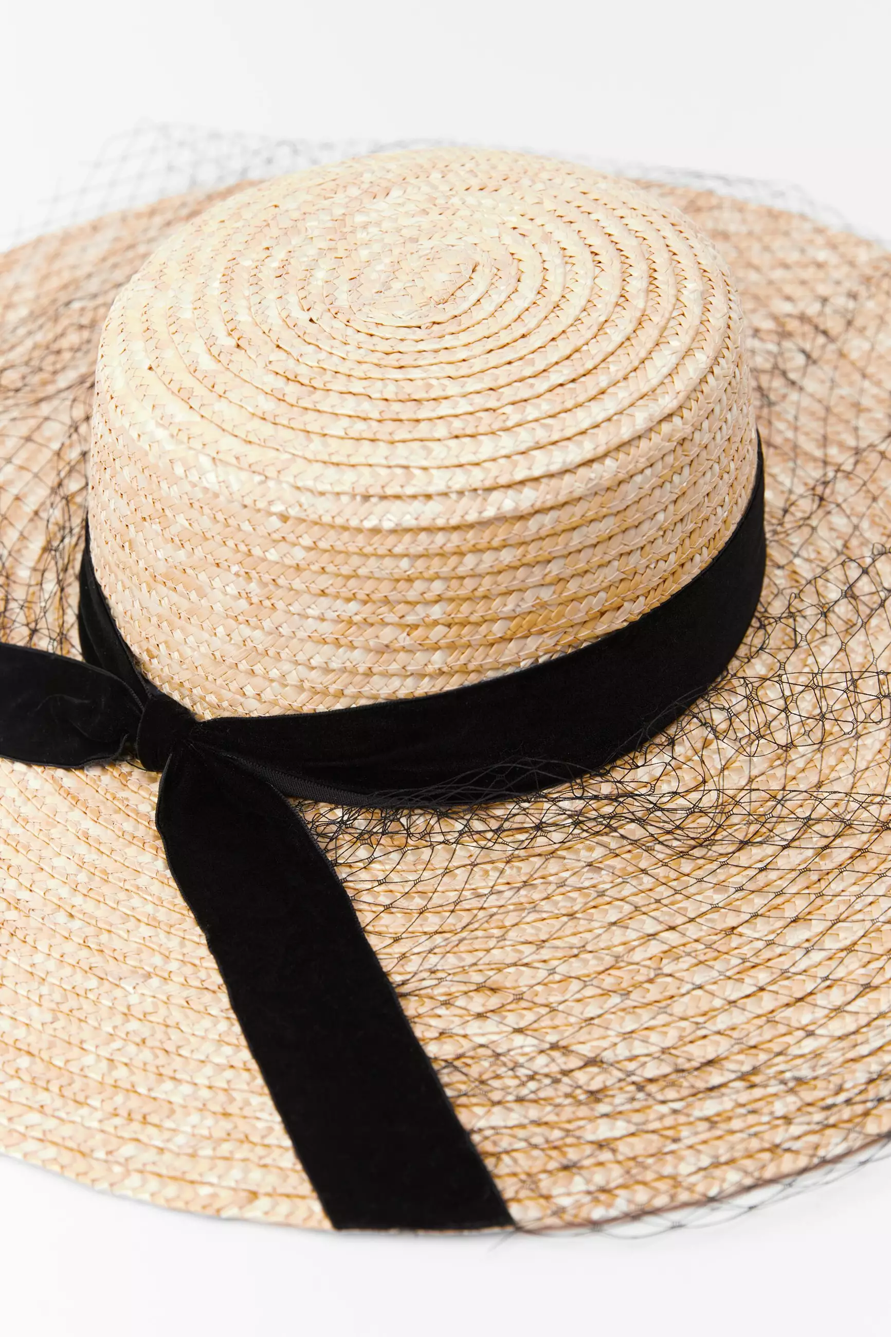 ZARA Raffia Hat With Mesh Ribbon 2025 | Buy ZARA Online | ZALORA Hong Kong