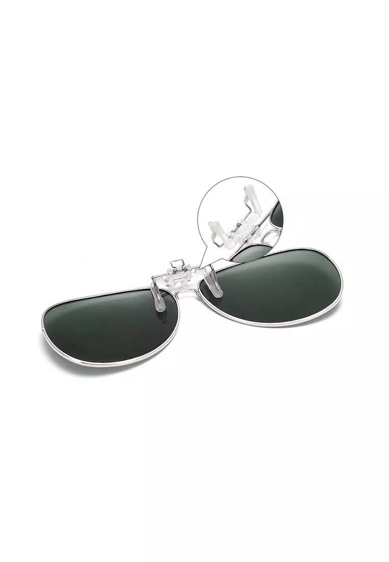 Buy A FRENZ Aviator Full Rim Polarized UV400 Flip-Up Clip On Sunglasses ...