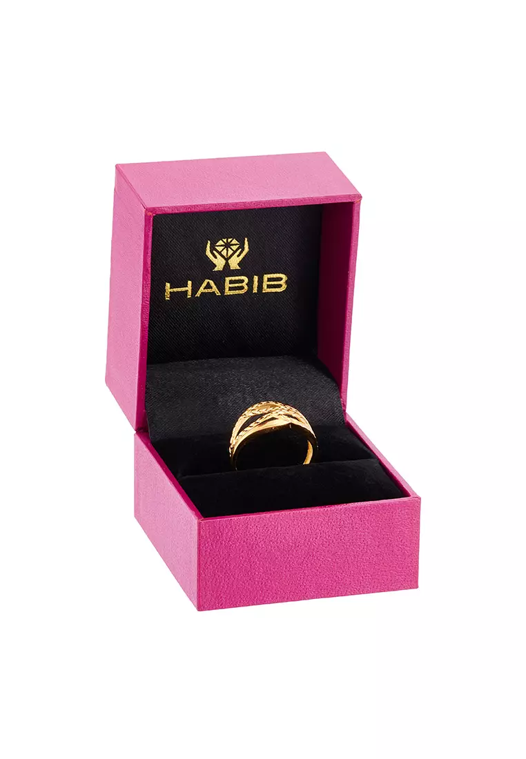 Buy HABIB HABIB Oro Italia 916 Yellow Gold Ring GR58970425 (22K Gold ...