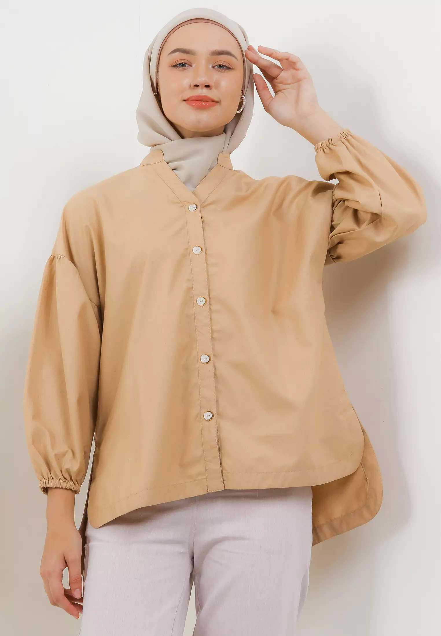 Jual MFMW MFMW Piyubole Atasan Blouse Brown Original 2025 | ZALORA ...