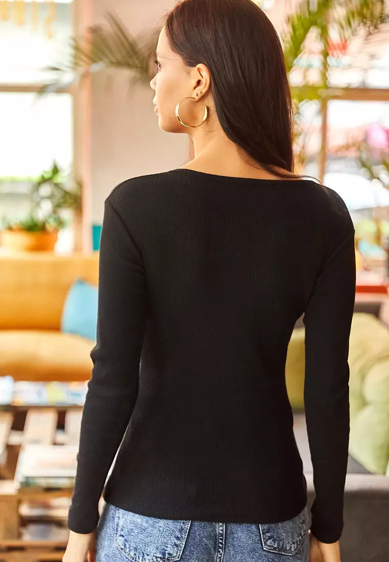 Buy Olalook Robe Detailed Lycra Corded Top 2025 Online | ZALORA