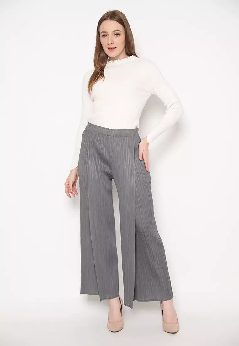 Jual Rupa Arupa Rupa Arupa - Grey Masada Pleats Pants Original 2024 ...