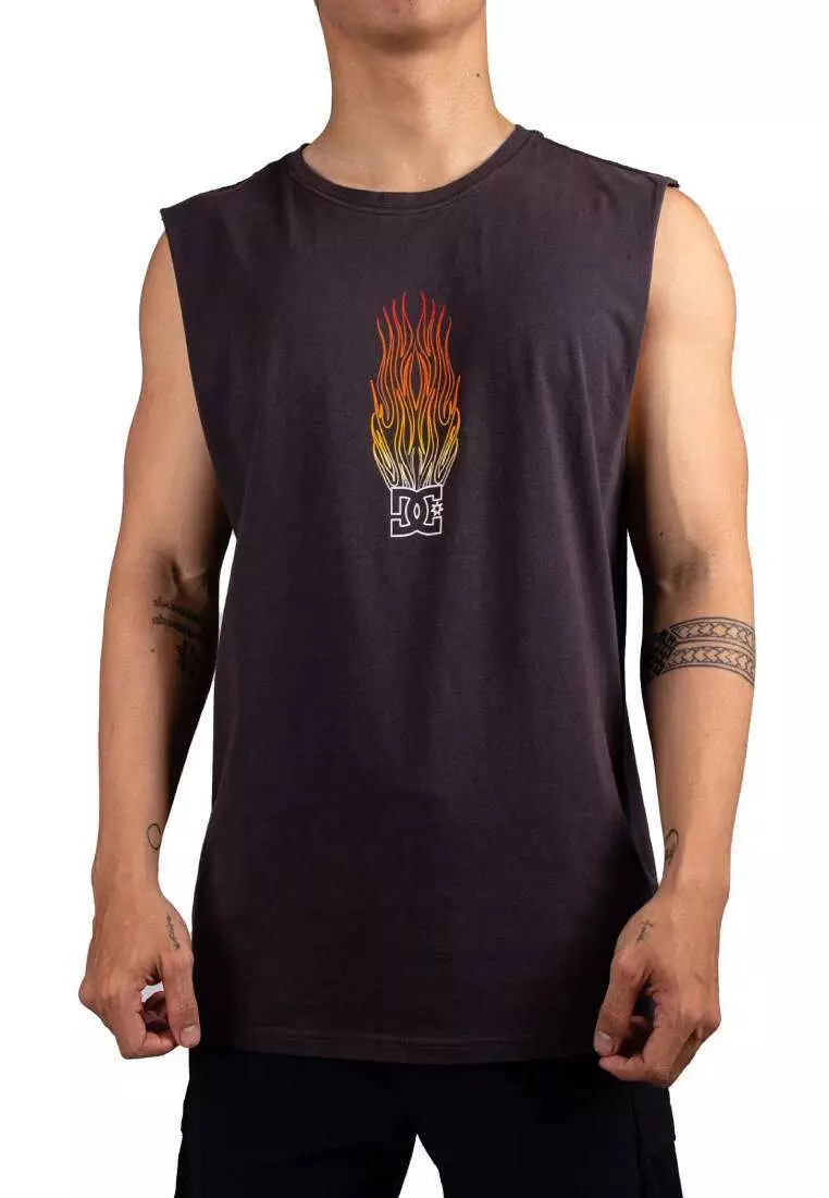 Buy DC Shoes Mens On Fire Muscle Tank 2026 Online | ZALORA