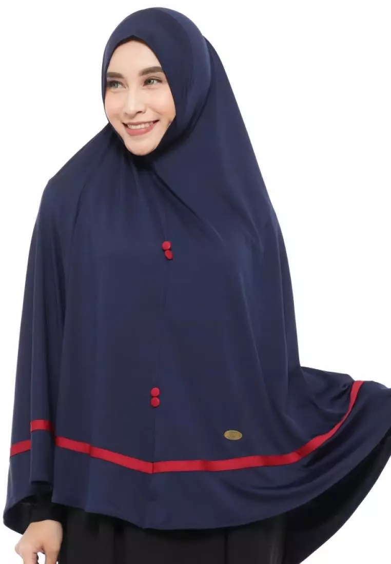 Jual First Hijab Mahira Khimar Instan In Navy Original 2024 | ZALORA Indonesia