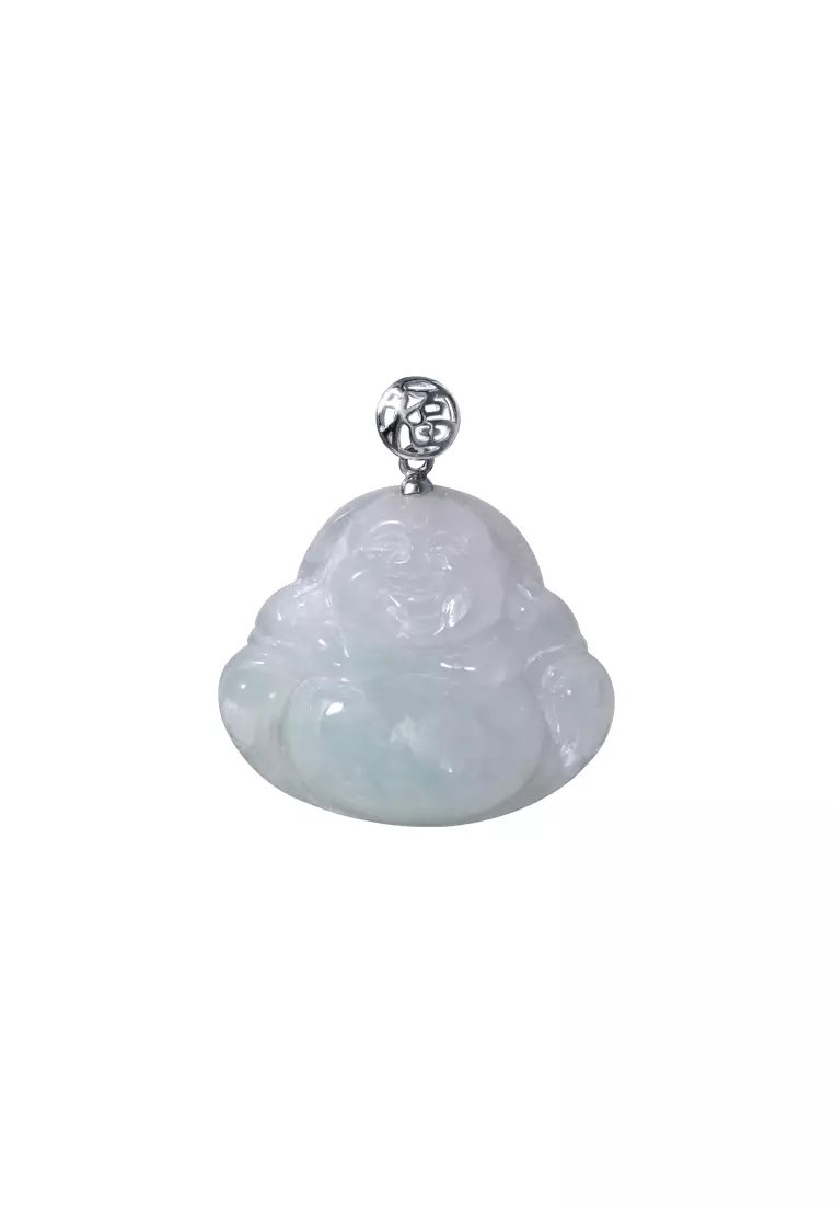 Buy TOMEI TOMEI Buddha Jade Pendant, White Gold 750 2025 Online ...