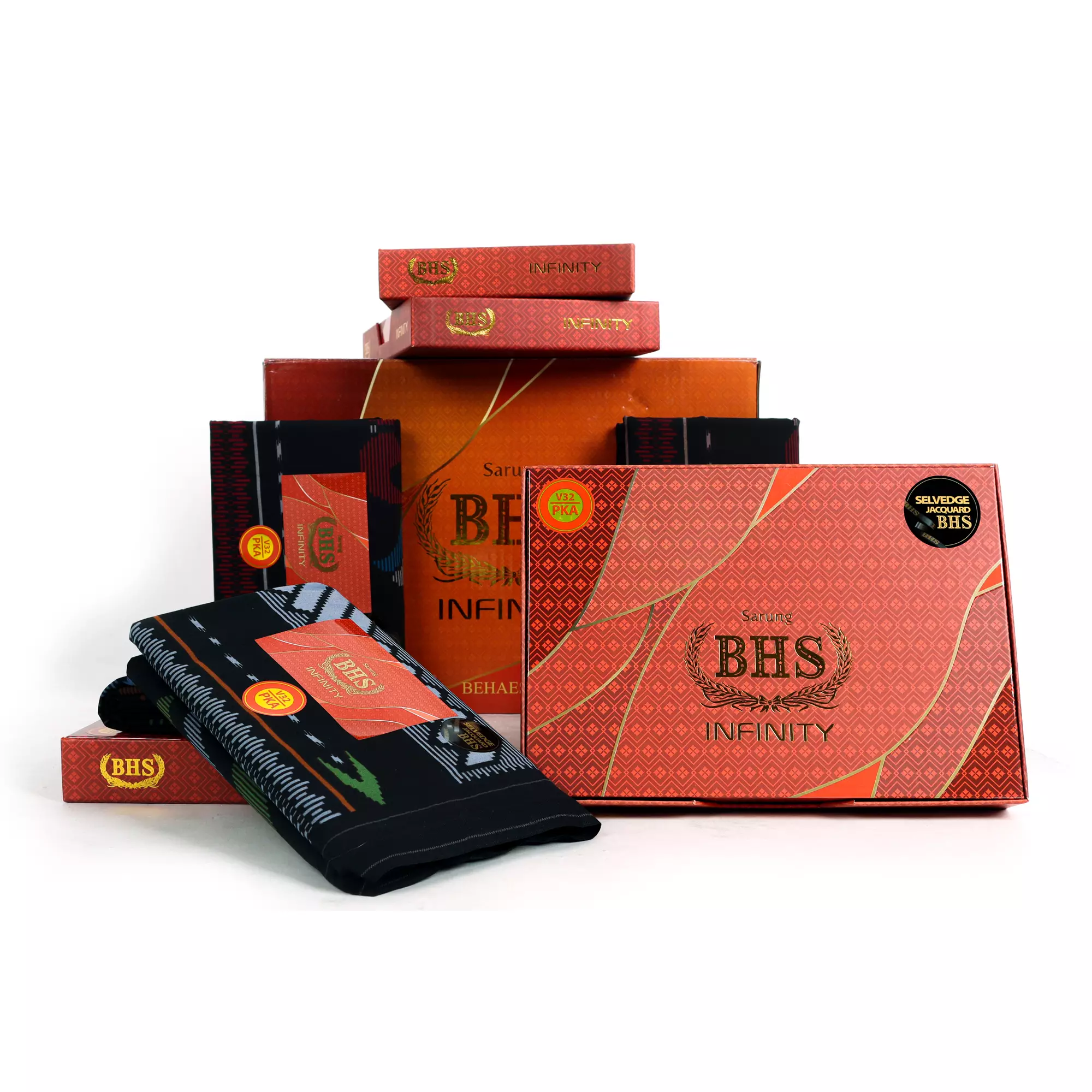 Jual BHS Grosir 10 Pcs Sarung BHS Infinity Gold Motif V32 PKA Original ...
