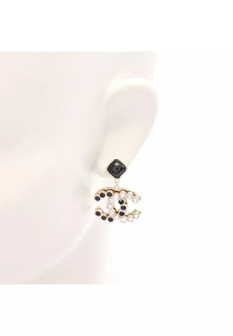 Buy Chanel Pre-Loved Chanel coco mark earrings GP Fake pearl Rhinestone ...