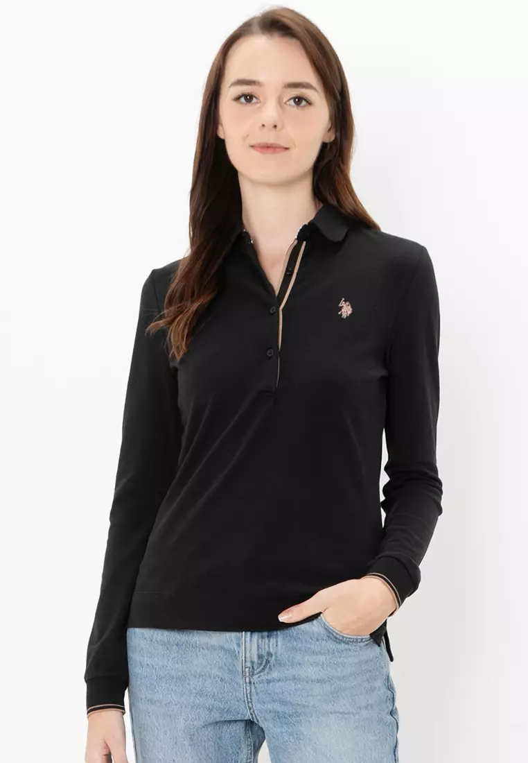 Jual US POLO ASSN Rib Polo Collar Shirt Original 2025 | ZALORA Indonesia