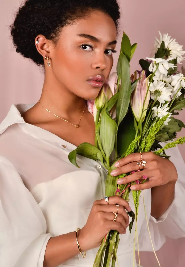 Buy Foundry Emerald Cut Ring Stacker 14k Gold 2025 Online | ZALORA Philippines