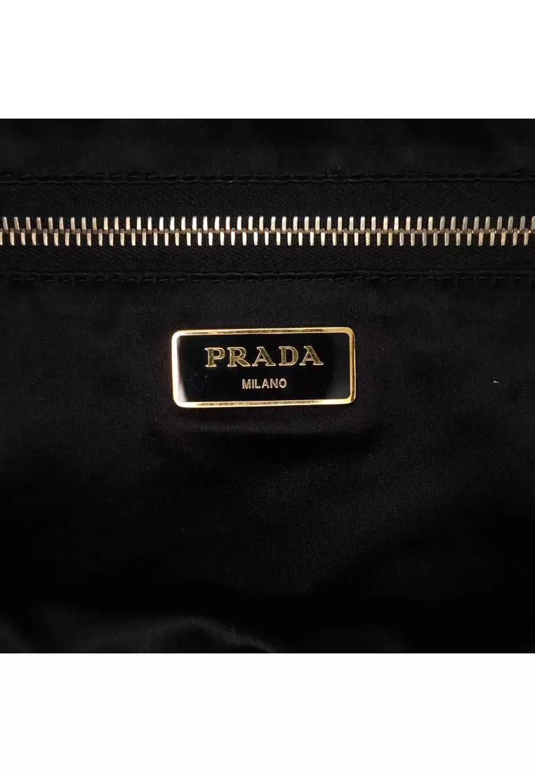 Buy Prada Pre-Loved Prada Sequined Satin Stripes Tote 2025 Online | ZALORA