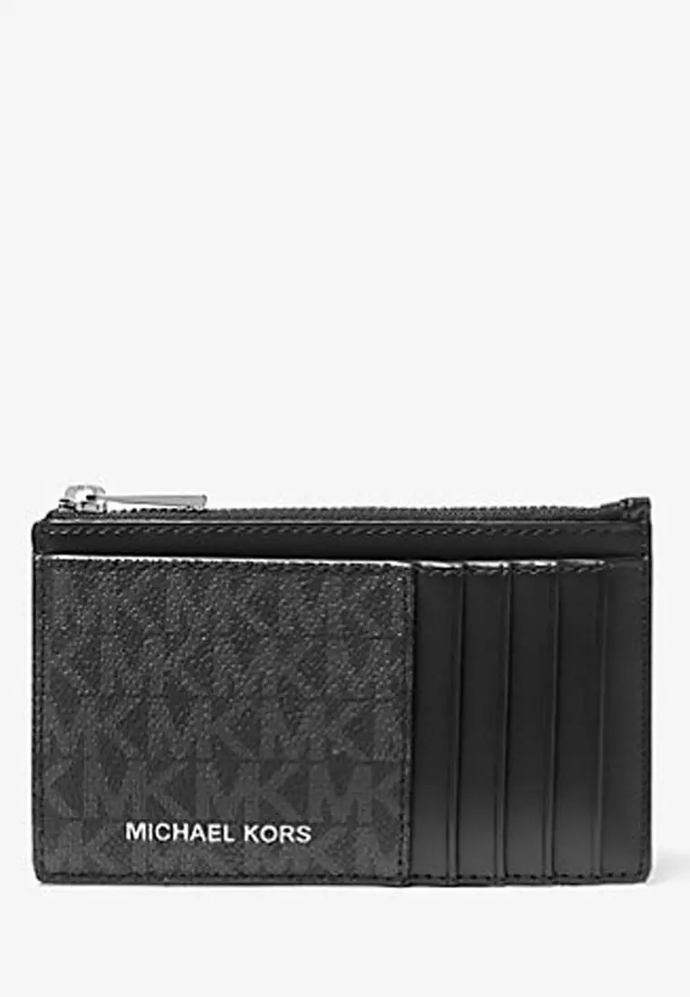 Buy Michael Kors Cooper Slim Signature Logo Zip Wallet 2025 Online ...