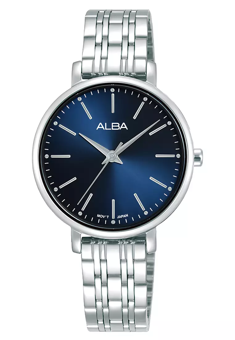Jual Alba Alba Jam Tangan Analog Wanita Silver Blue Dial Stainless ...