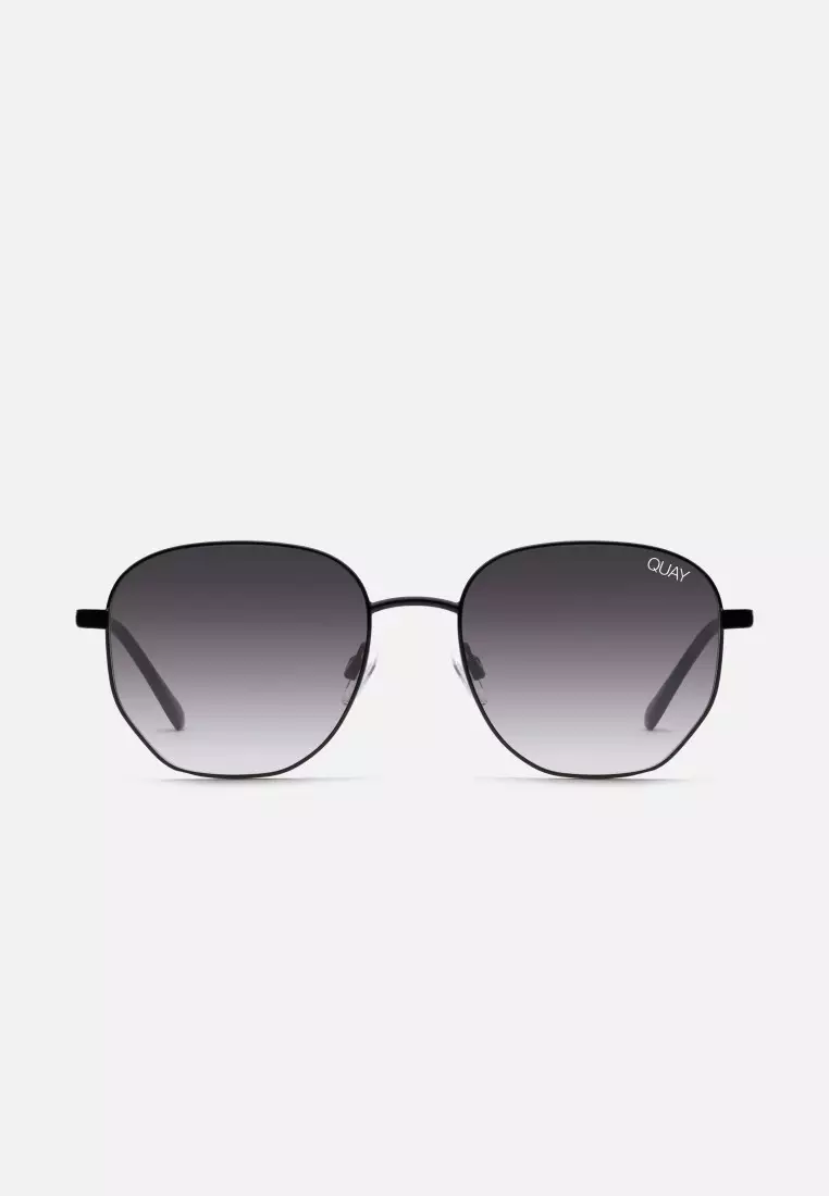 Buy QUAY Big Time Sunglasses - Black/Smoke Polarized Online | ZALORA ...