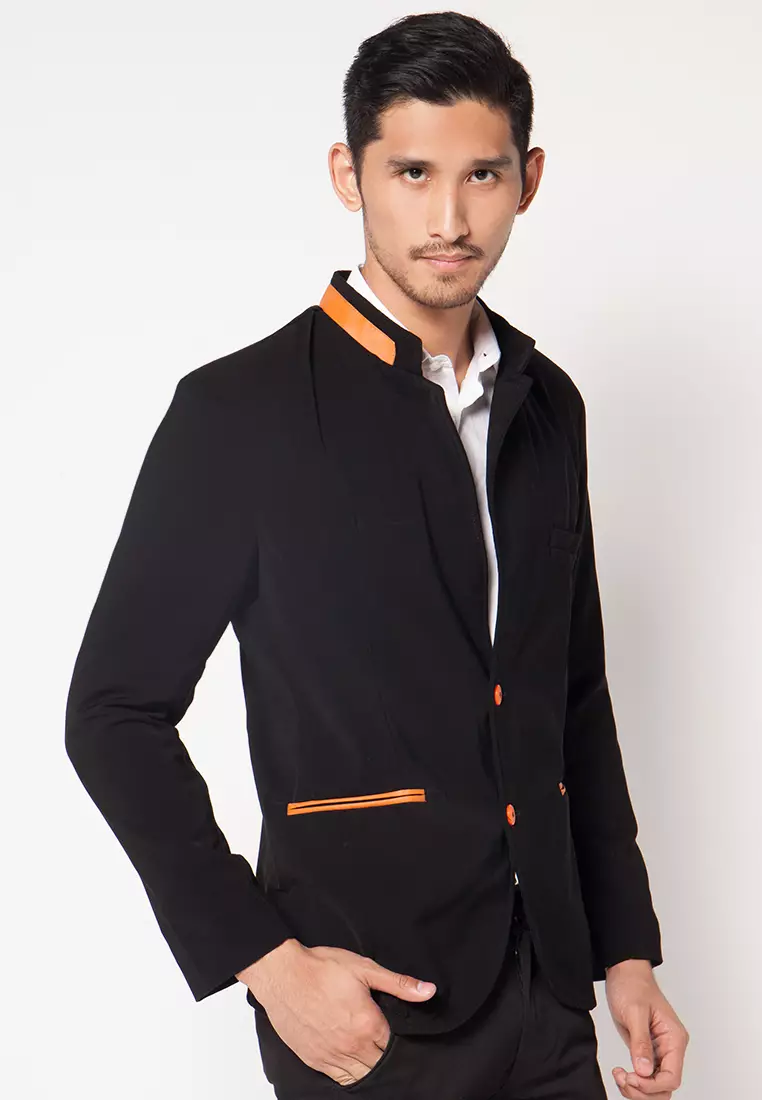 Jual Crows Denim Crows Denim - Blazer Stylish Hitam Model List Original ...