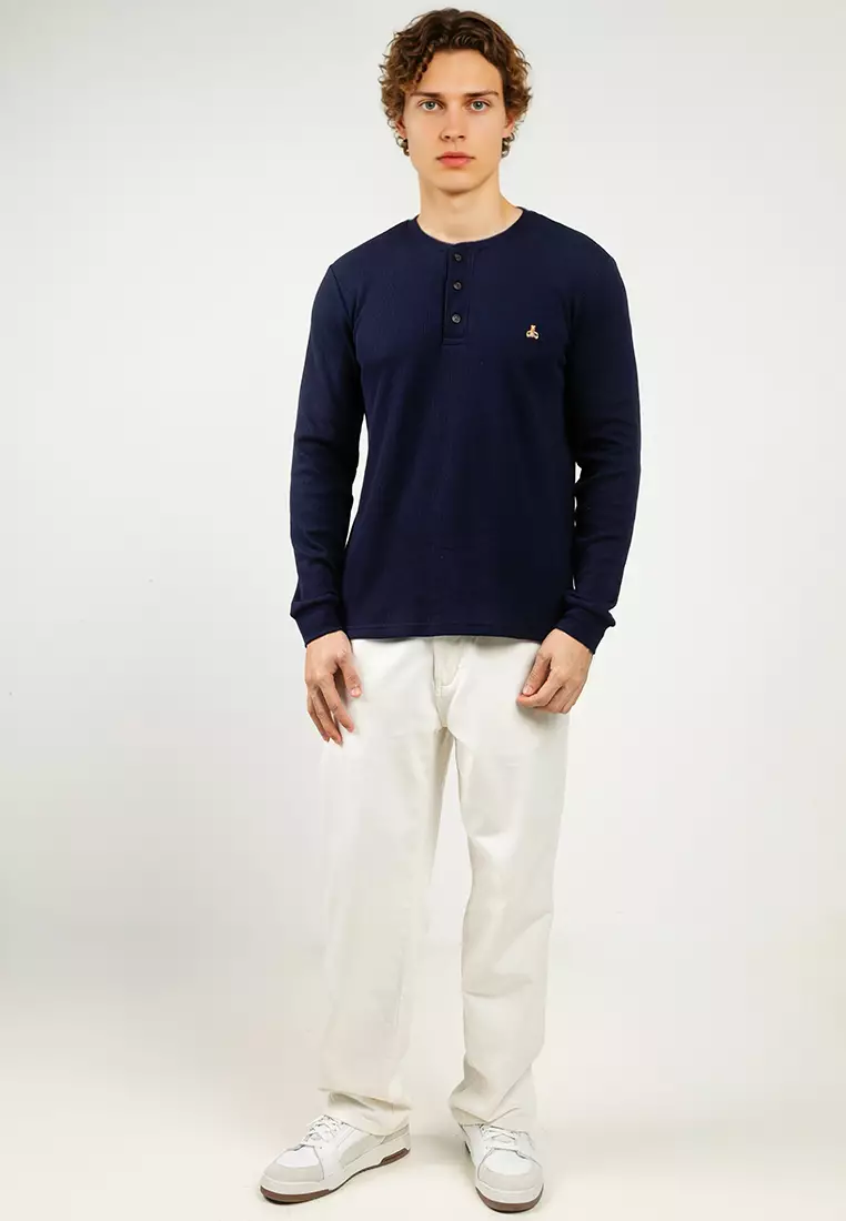Buy GAP French Brannan Waffle Henley T-shirt 2026 Online | ZALORA