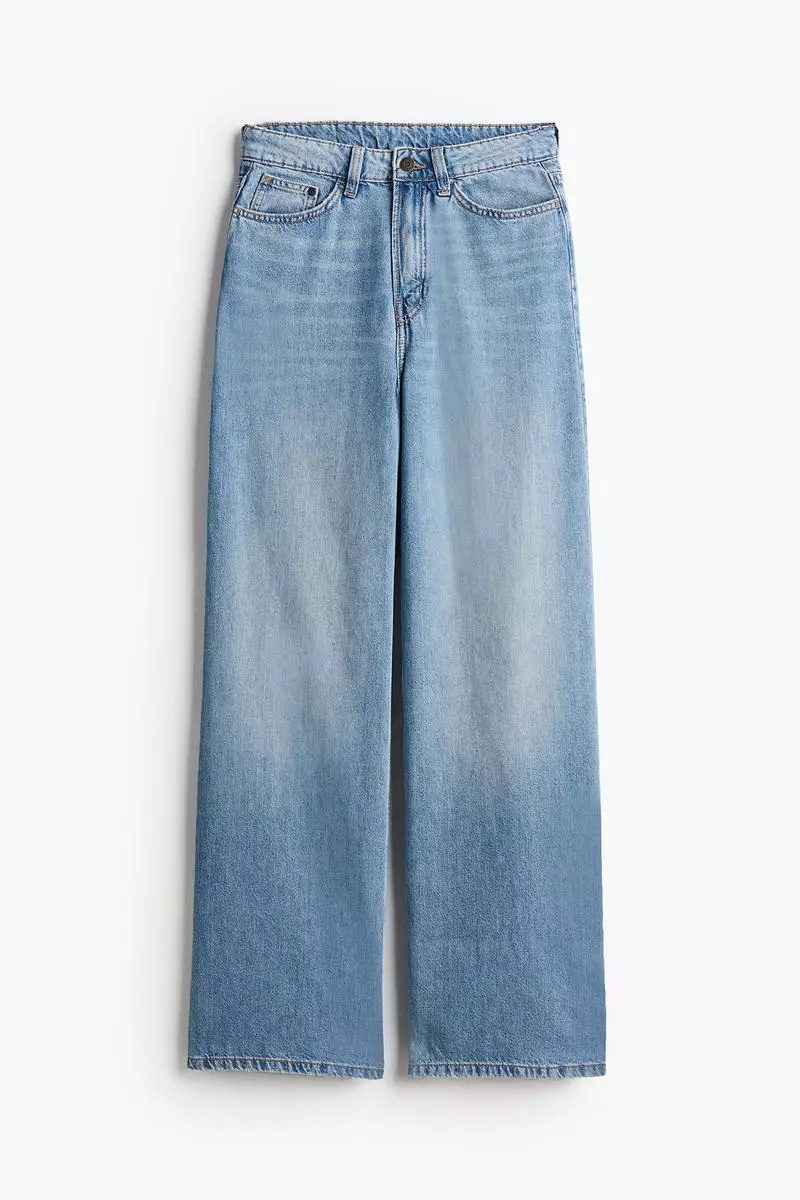Buy H&M Wide Ultra High Jeans Online | ZALORA Malaysia