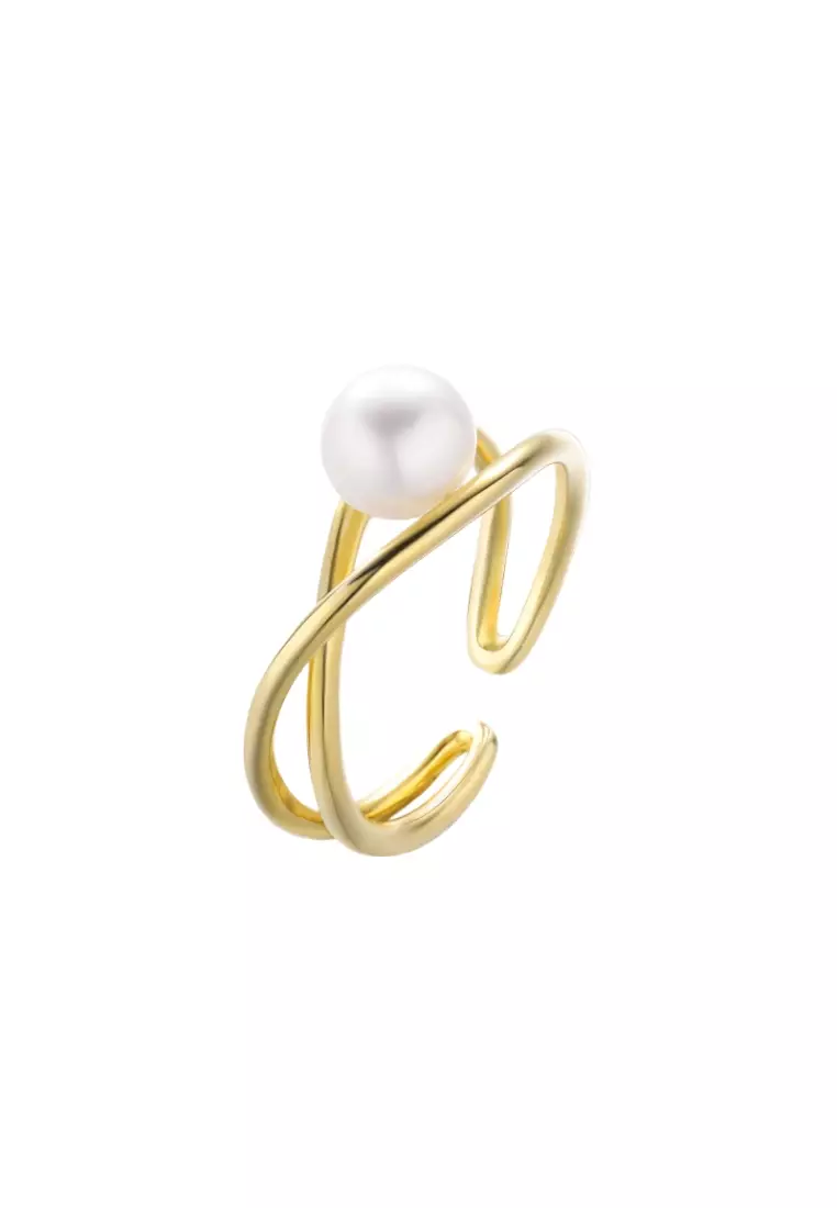 Buy Lara Irregular Pearl Adjustable Ring 2025 Online | ZALORA Philippines