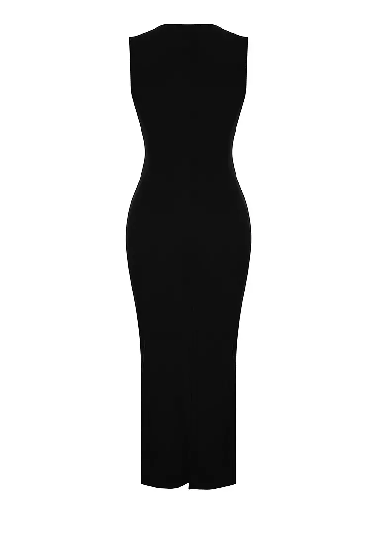 Jual Trendyol Slit Ruched Midi Dress Original 2024 Zalora Indonesia
