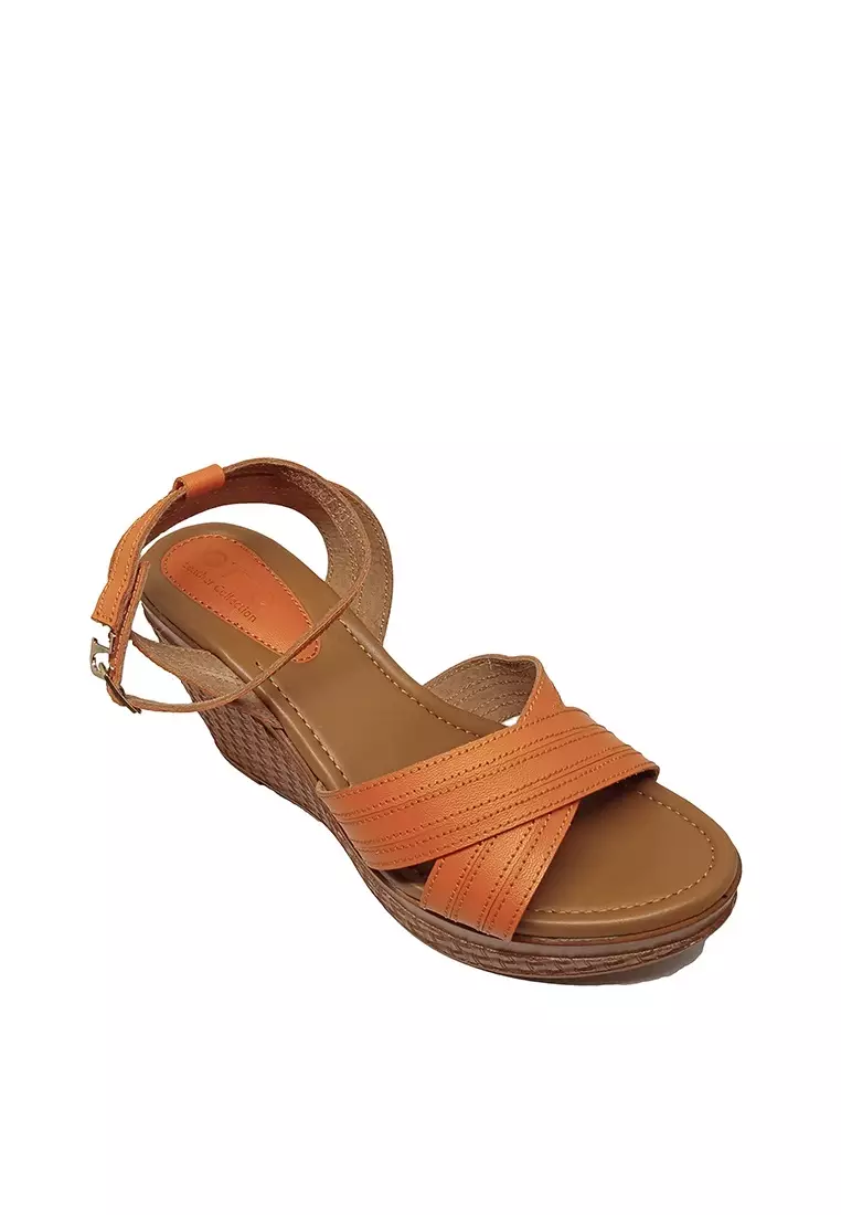 Buy Otto Cross Strap Slingback Wedge Sandals 2025 Online | ZALORA ...