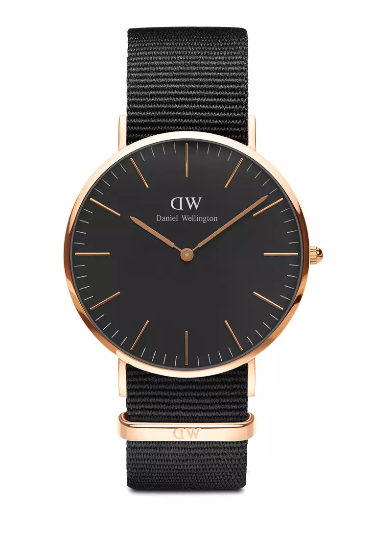Buy Daniel Wellington Classic Cornwall 40mm Watch - Black dial Nato ...