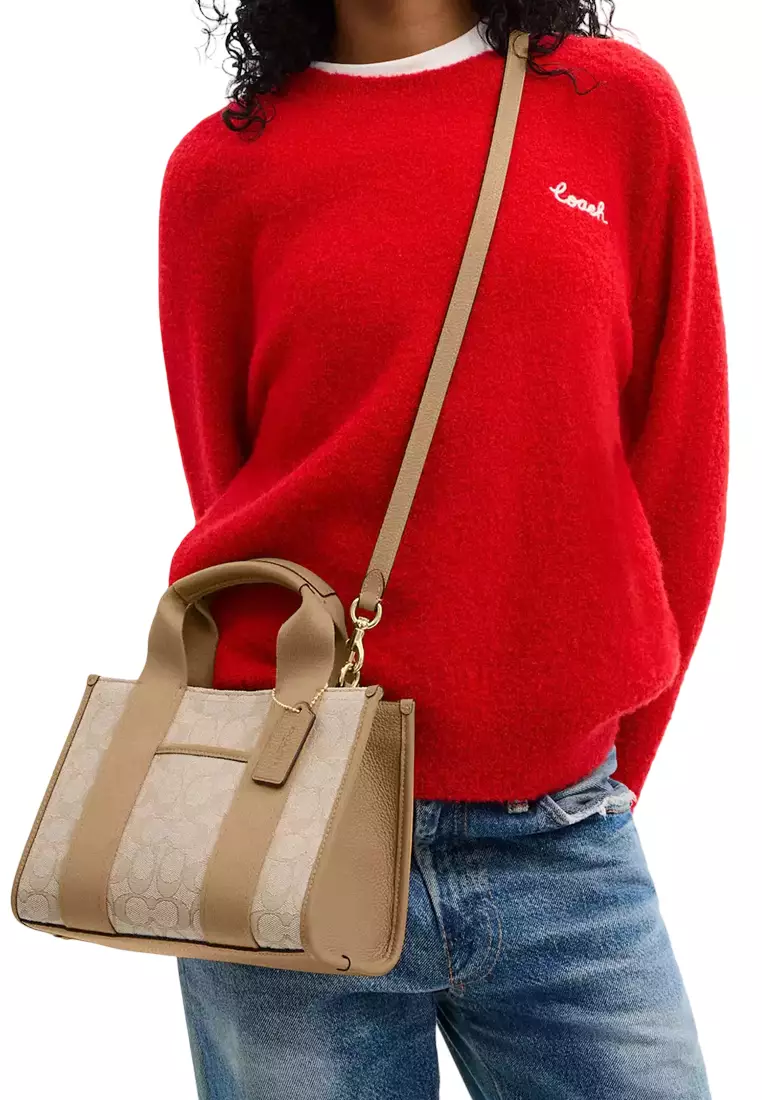 Buy Coach Smith Tote Bag 24 In Signature Jacquard - Light Khaki Multi ...