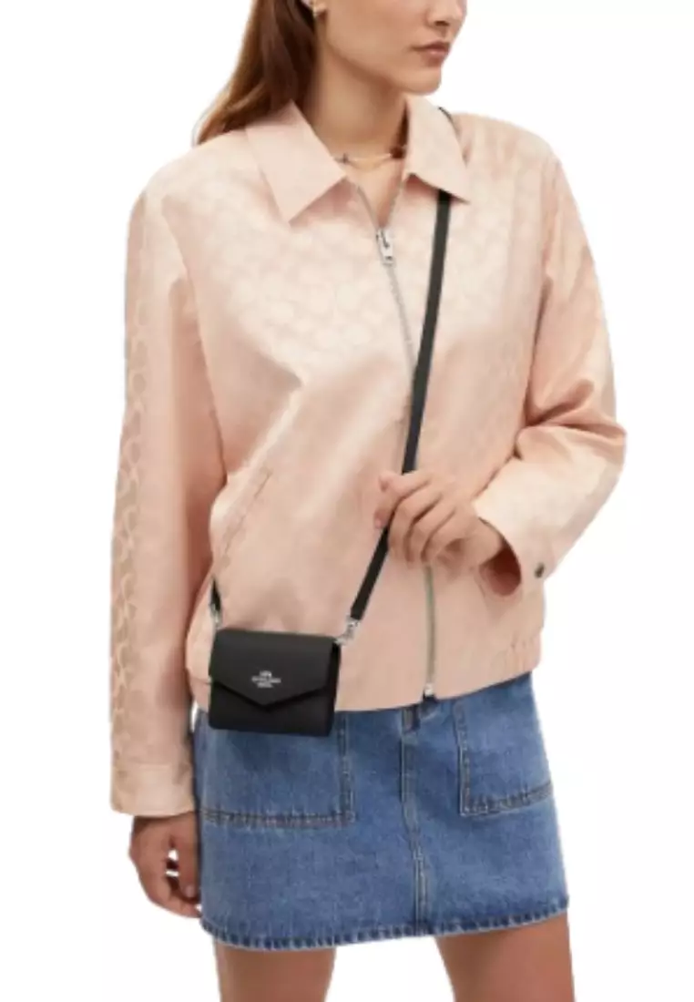 Buy Coach Coach Mini Envelope Wallet With Strap In Black CU170 Online ...