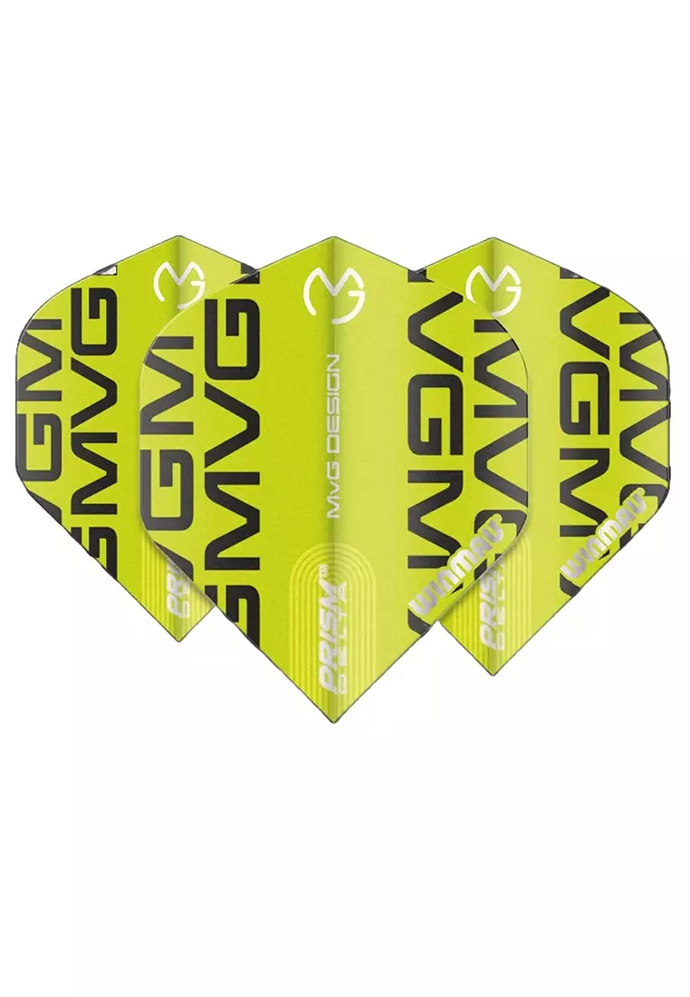 Buy Winmau Prism Delta MvG 2021 Green Print Dart Flights 2026 Online ...