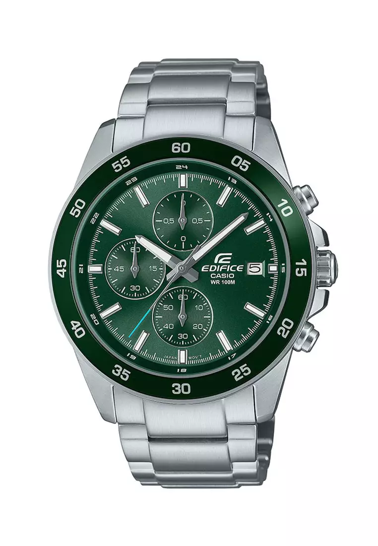 Jual Casio Casio EDIFICE Jam Tangan Pria - Silver Green - Stainless ...