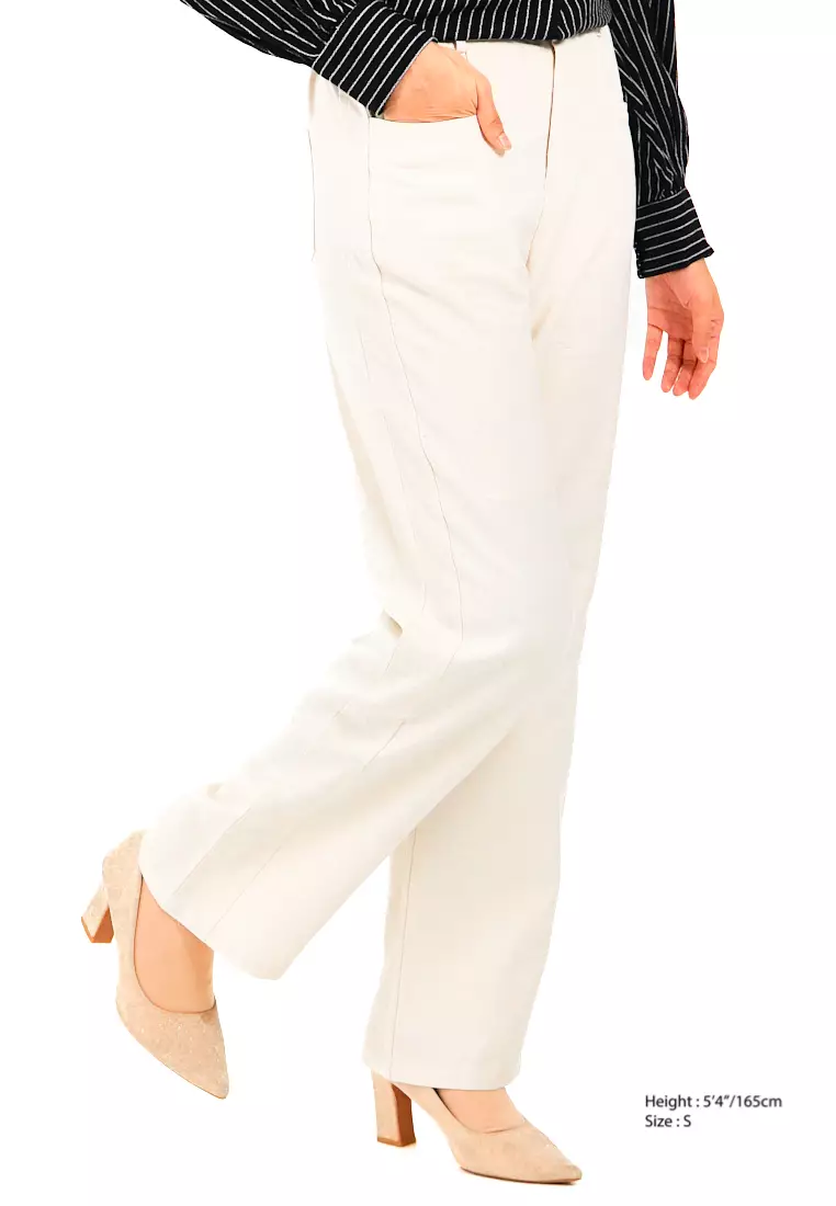 Buy Gene Martino Gene Martino Lenora Straight Pants 089 Online | ZALORA ...