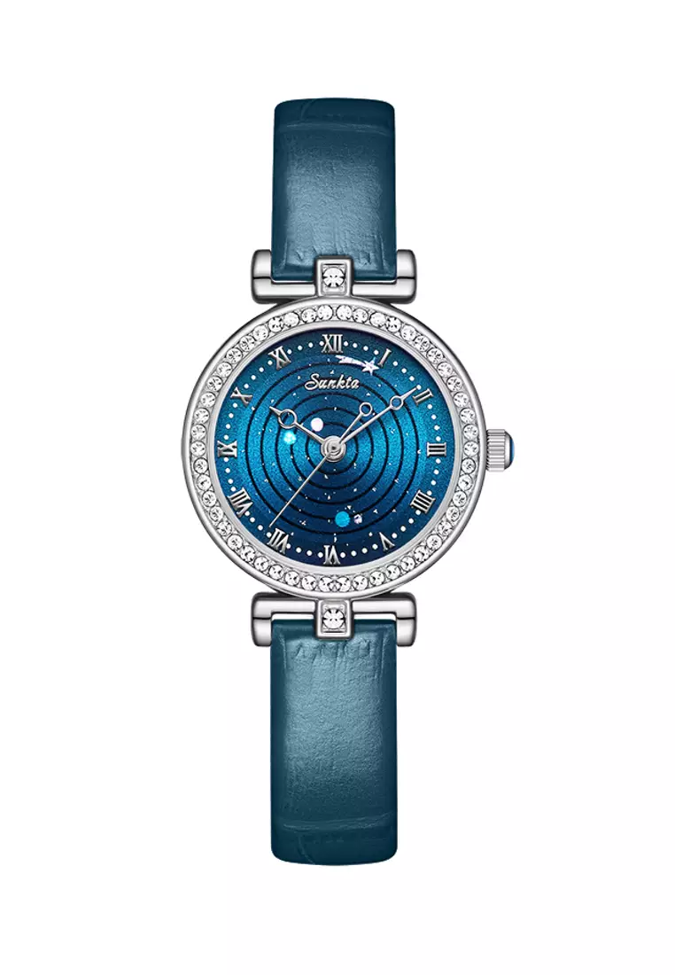 Buy LIGE SUNKTA Ladies Quartz Watch, Stainless Steel, Paved with ...