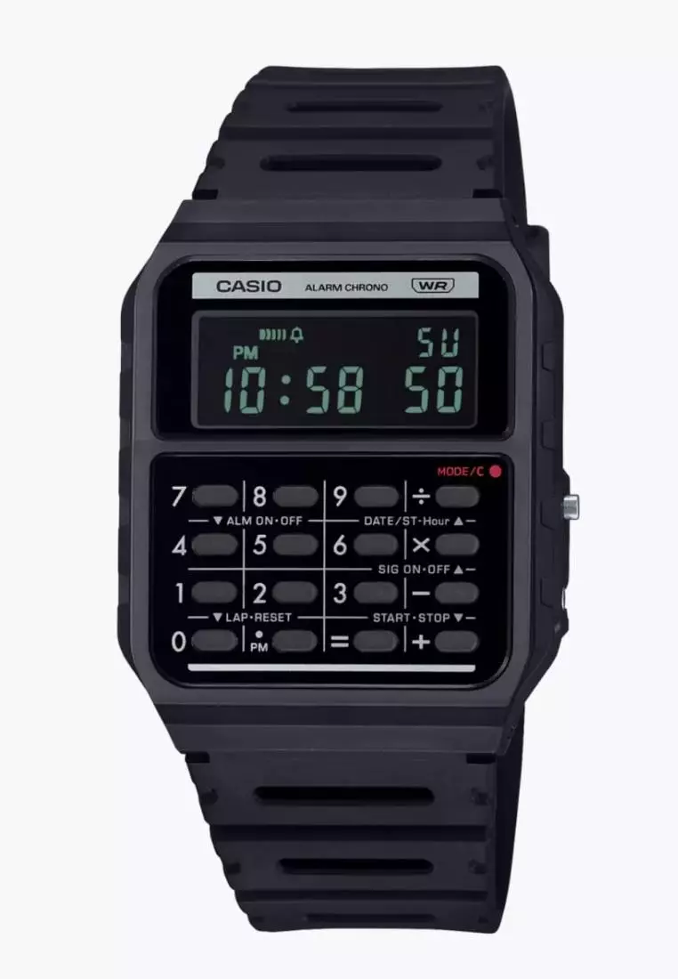Jual Casio Casio Calculator Jam Tangan Pria Strap Karet Hitam CA-53WB ...