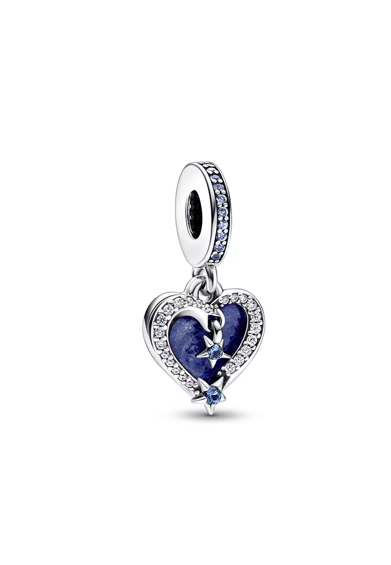Buy PANDORA PANDORA Celestial Shooting Star Heart Double Dangle Charm ...