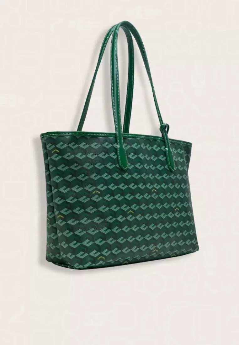 Jual Christy Ng Christy Ng Russo Monogram Tote Bag Green Original 2025 ...