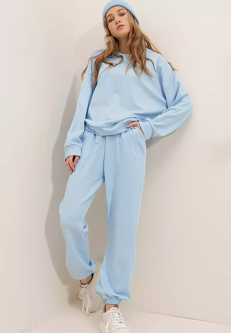 Buy Alacati Basic Sweatshirt and Jogger Set Online | ZALORA Malaysia