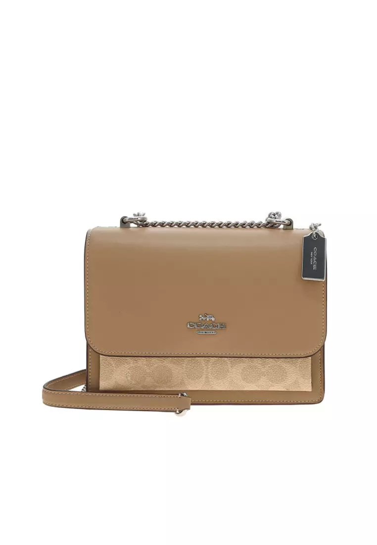Buy Coach Women's Shoulder Bag in Sand Yellow with Grey Brown CV978 ...