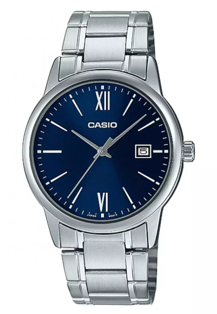 Jual Casio Casio Analog Jam Tangan Pria Strap Rantai Silver MTP-V002D ...