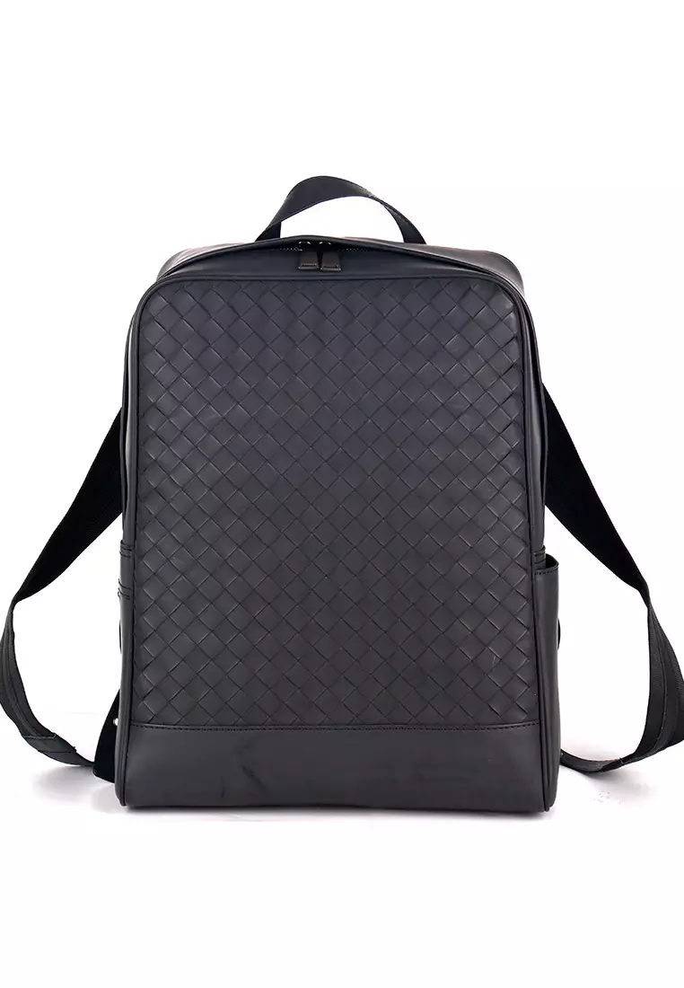Buy Lara Men's Cow Leather Handmade Weave Backpack Online | ZALORA Malaysia