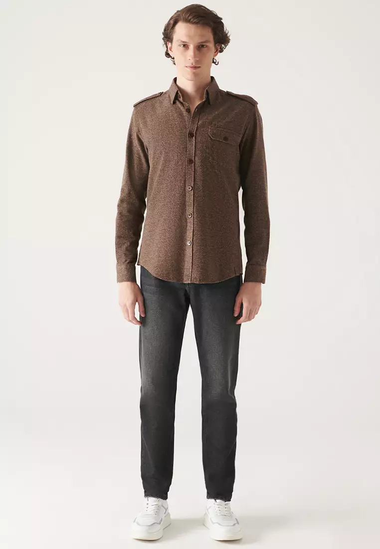 Buy Avva Epaulette Detailed Regular Fit Shirt 2025 Online | ZALORA ...