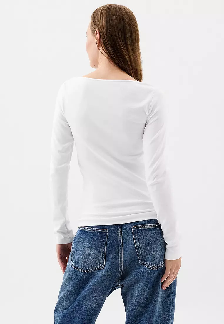 Buy GAP French Mod Bateau Top Online | ZALORA Malaysia