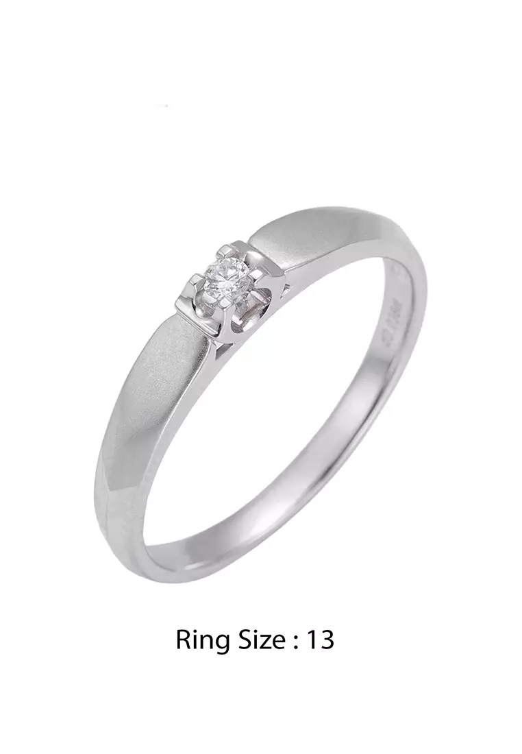 Buy LITZ LITZ 18K White Gold Diamond Ring SJ-RDX17077 Online | ZALORA Malaysia