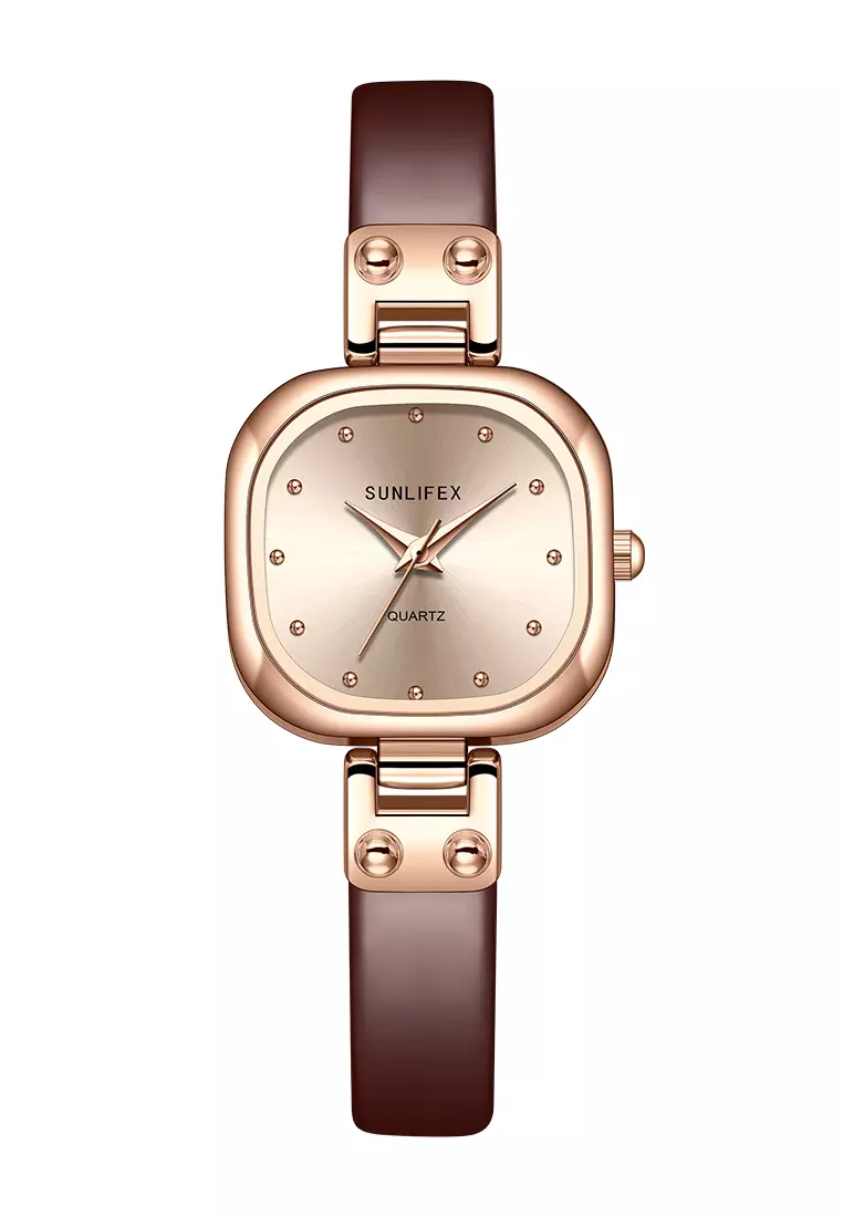 Jual Sunlifex Jam Tangan Wanita Original Gaya Korea Tali Kulit Simple ...