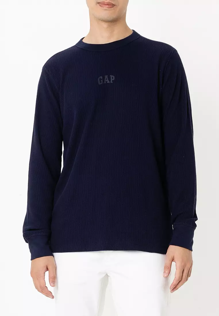 Gap French Logo Waffle Crew Tee 2025 | Buy Gap Online | ZALORA Hong Kong
