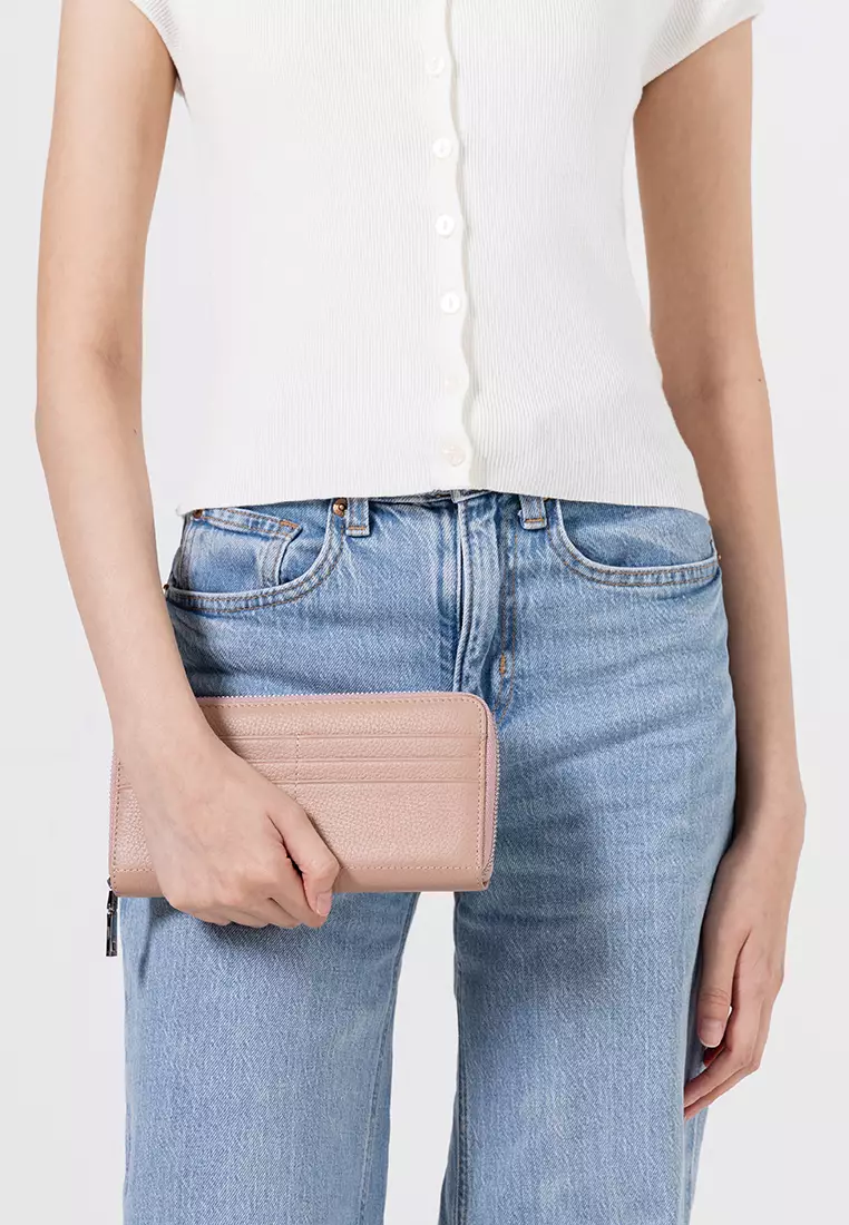 Buy Unisa Pebbled Long Zip Purse With Front Card Slot 2026 Online ...