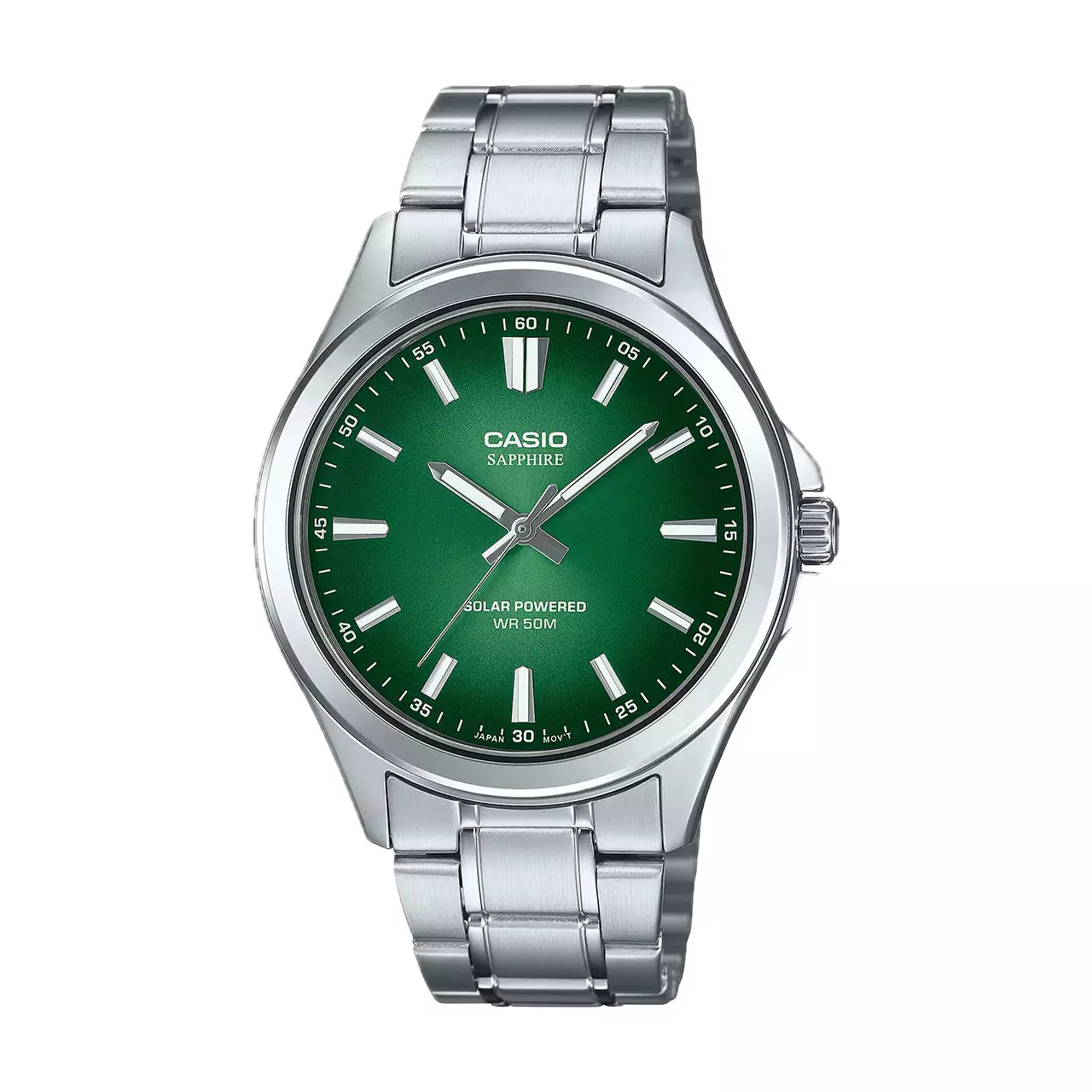 Jual Casio Casio Jam Tangan Pria - silver Green - Stainless Steel - MTS ...