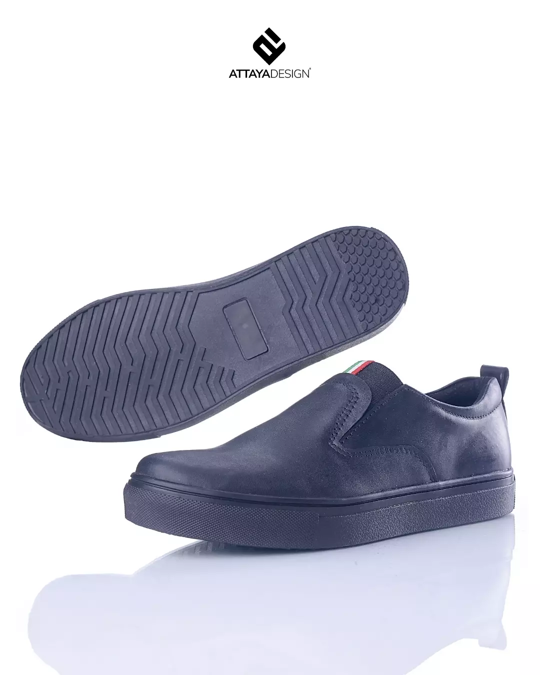 Jual ATTAYA DESIGN ATTAYA DESIGN Sepatu Sneakers Slip On Pria Kulit ...