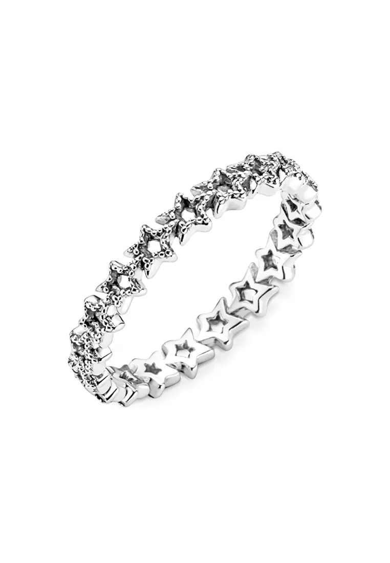 Buy PANDORA Pandora Band of Asymmetric Stars Ring Online | ZALORA Malaysia