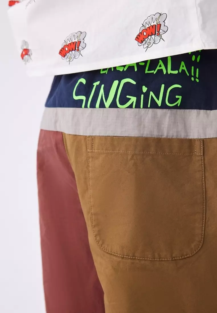 Buy M.Latin Bright Line Woven Two Shade Short with Pocket 2026 Online ...
