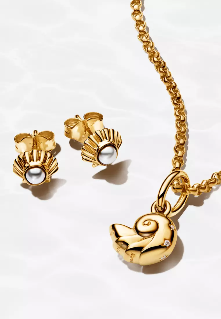 Buy PANDORA Pandora x Disney 14k Gold Plated The Little Mermaid ...