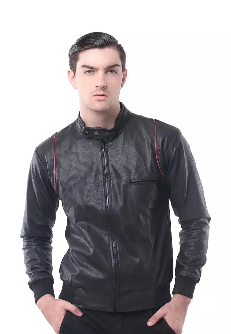 Jual Crows Denim Crows Denim - Jaket Exclusive Hitam Strip Merah ...