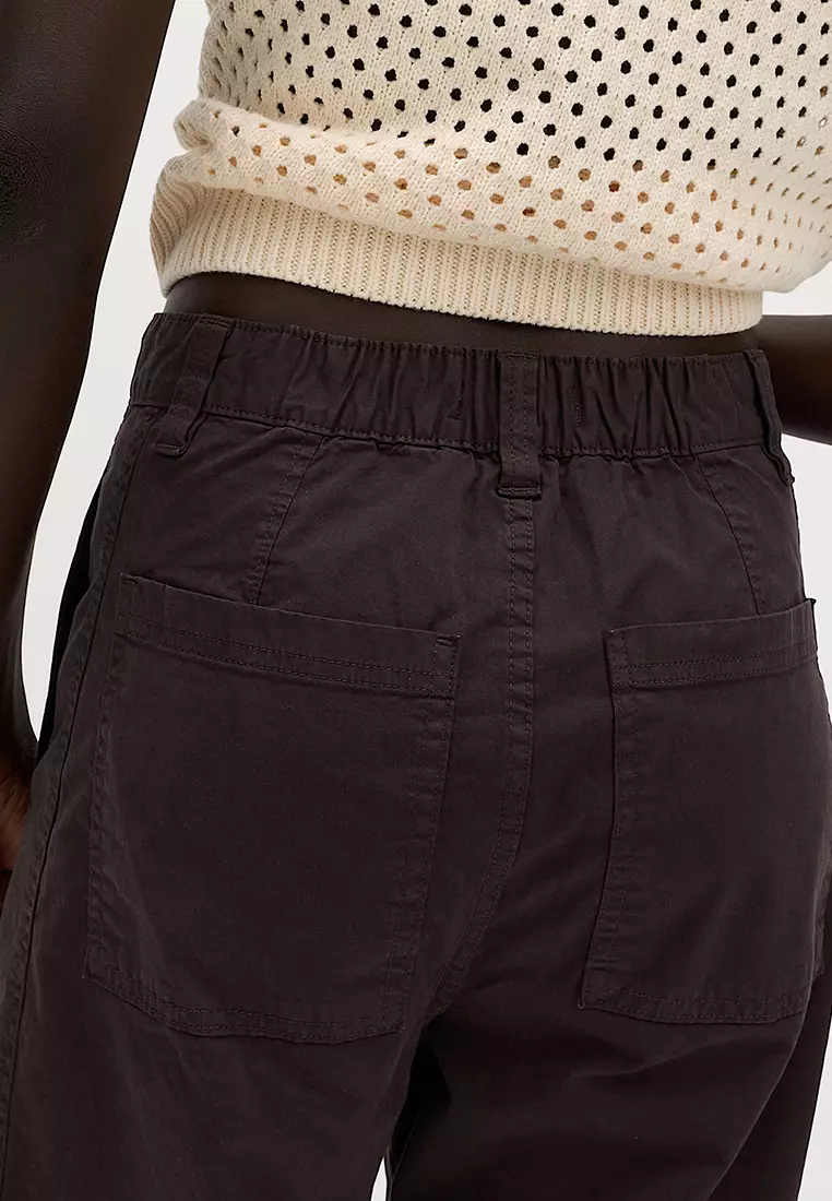 Jual Marks & Spencer Cotton Rich Barrel Leg Trousers Original 2026 ...